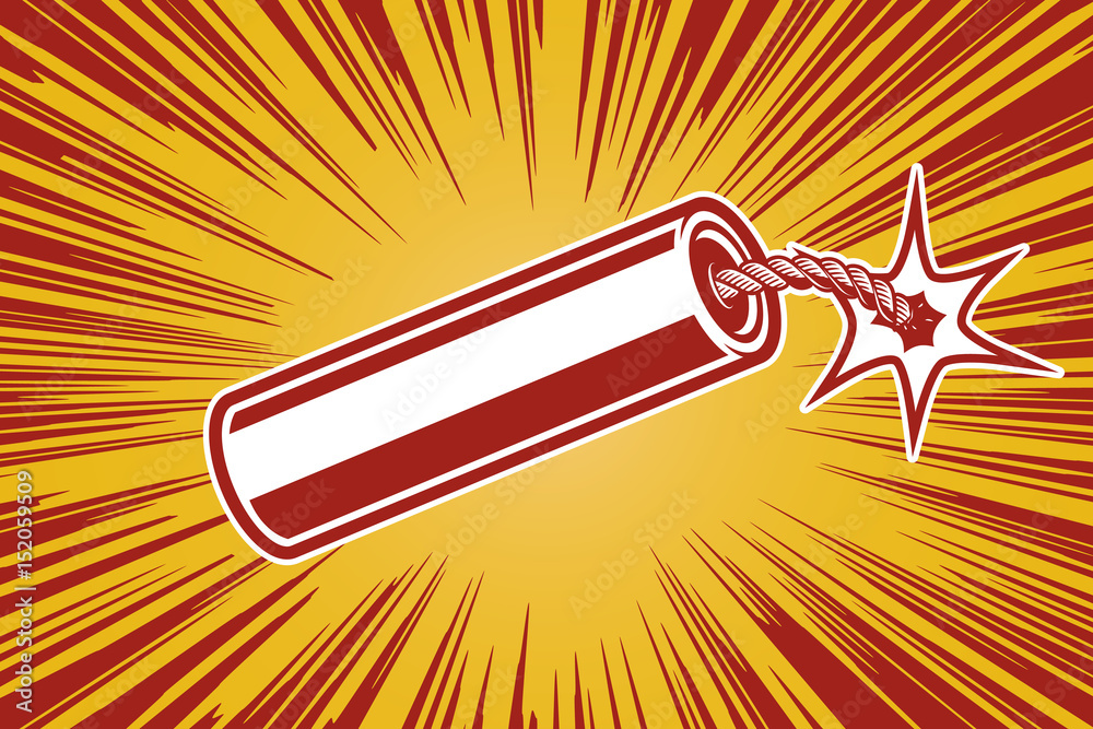 dynamite in comic book style. Design element for poster, flyer. Vector ...