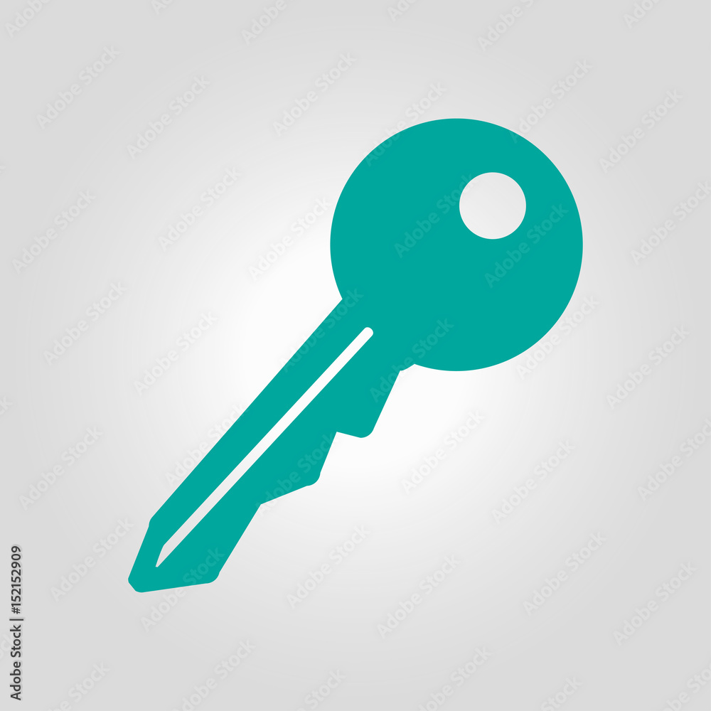 Key icon. Lock symbol. Security sign. Flat design style. Stock Vector ...