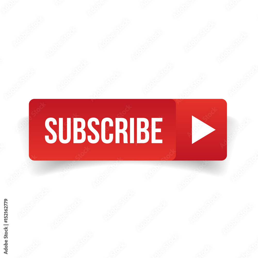 Subscribe button red vector Stock Vector | Adobe Stock