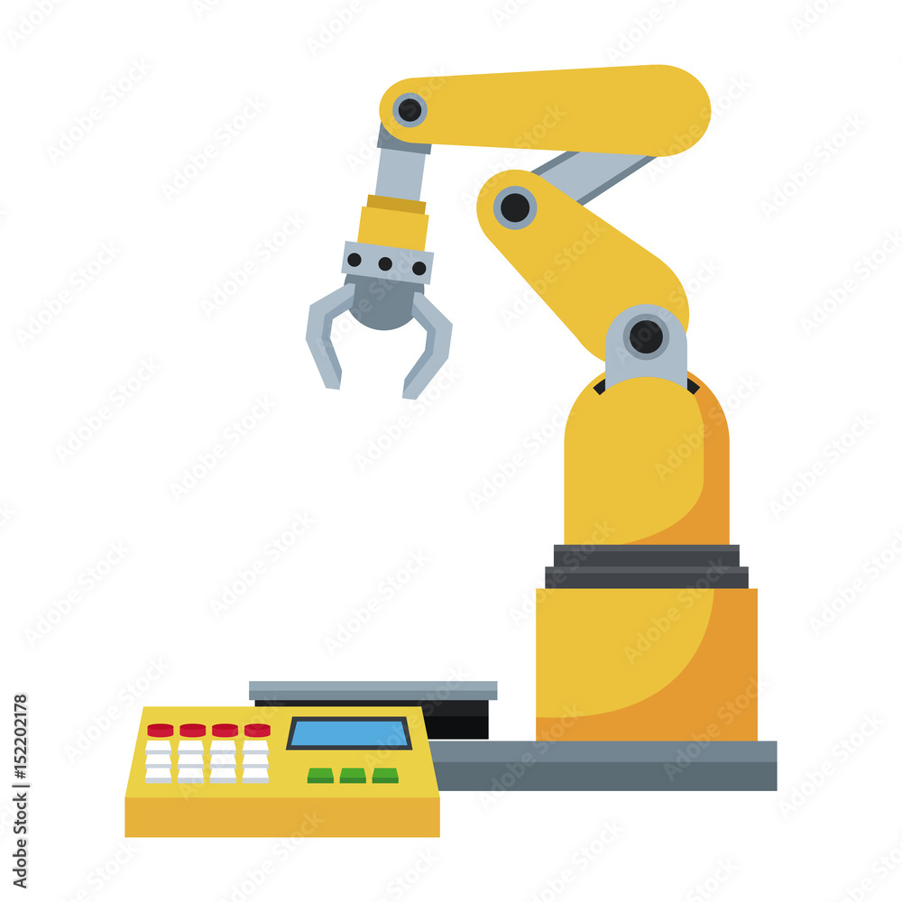 computer controlled automated manufacturing process, industrial robot ...