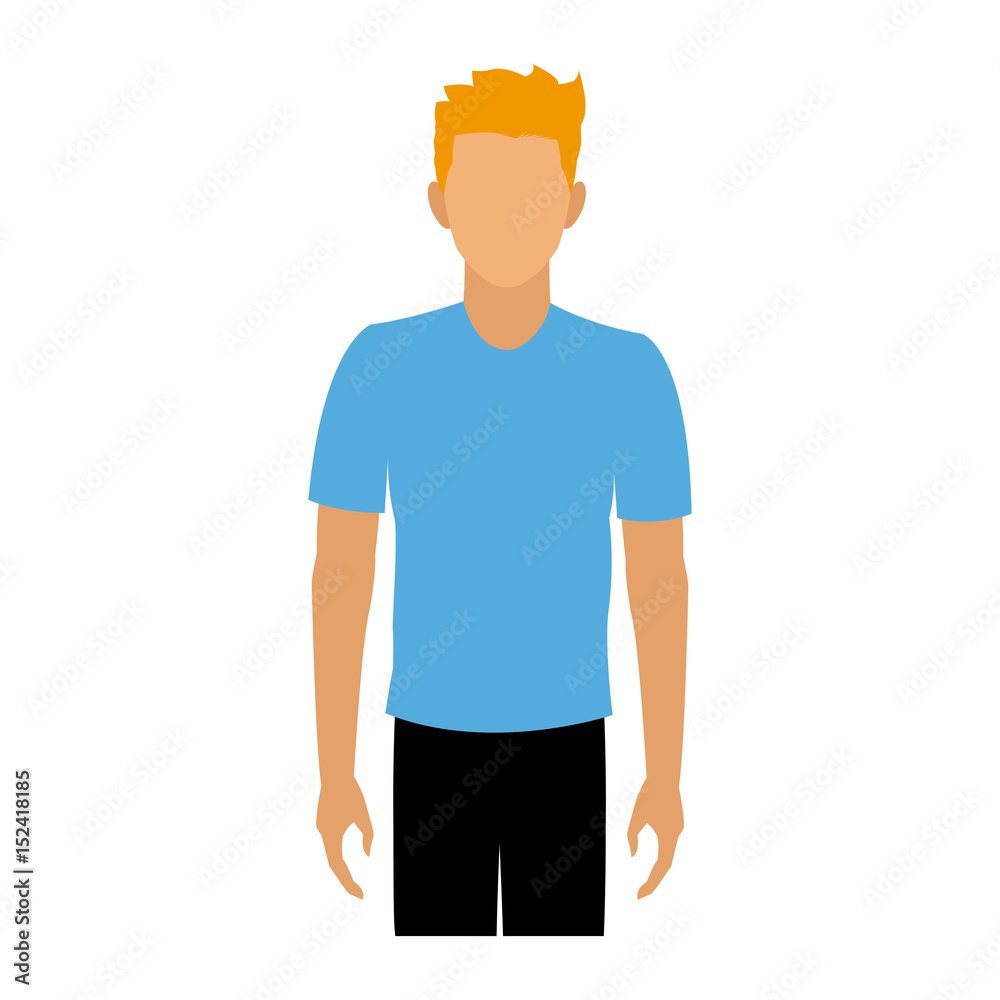 character man male portrait people vector illustration Stock Vector ...