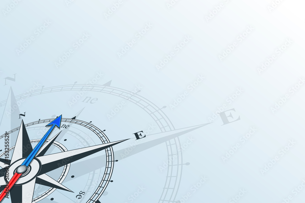Vector de Stock Compass northeast. Compass with wind rose, the arrow ...