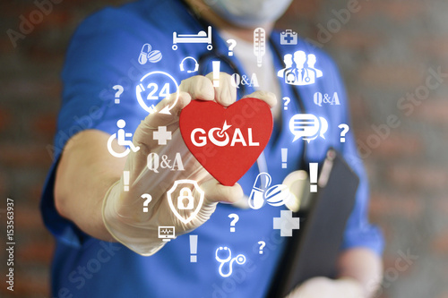 GOAL Health Care. Target in medicine treatment. Medical Success ...