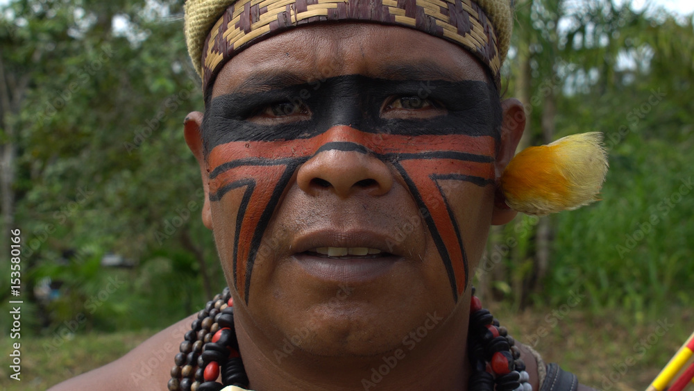 Native Brazilian Indian Man Stock Photo | Adobe Stock