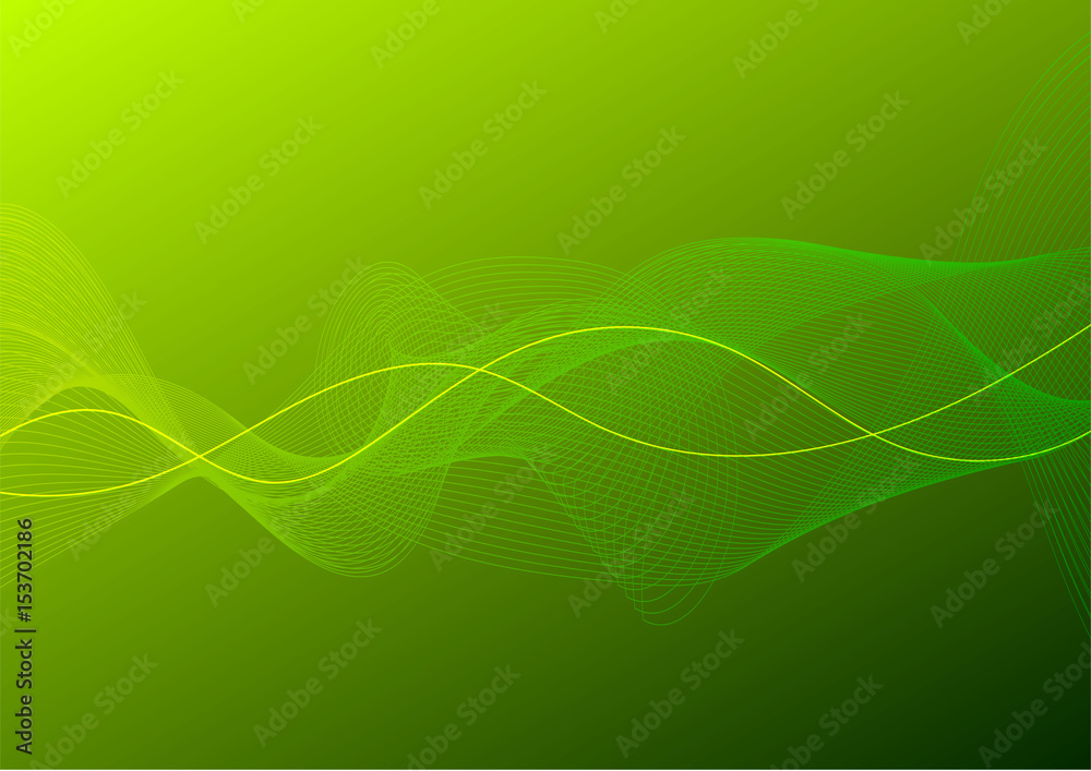 Green curve line abstract vector background Stock Vector | Adobe Stock