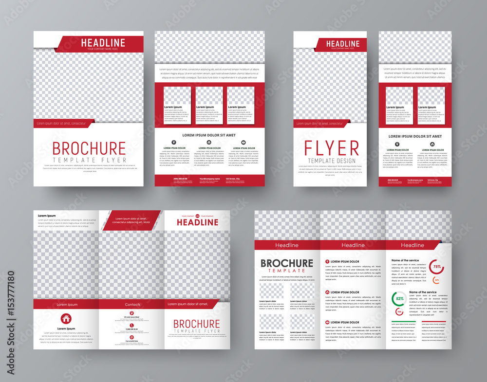 Design front and back side folding brochure, A4 flyer and a narrow ...