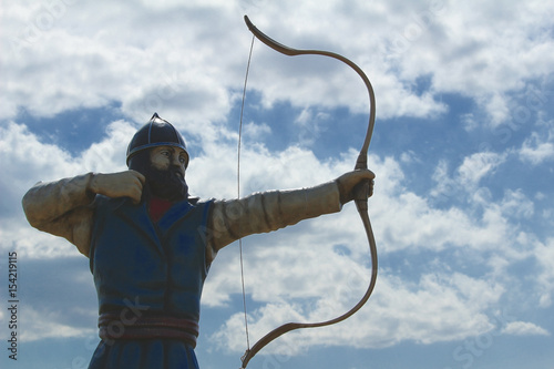 Ottoman archer soldier sculpted Stock Photo | Adobe Stock