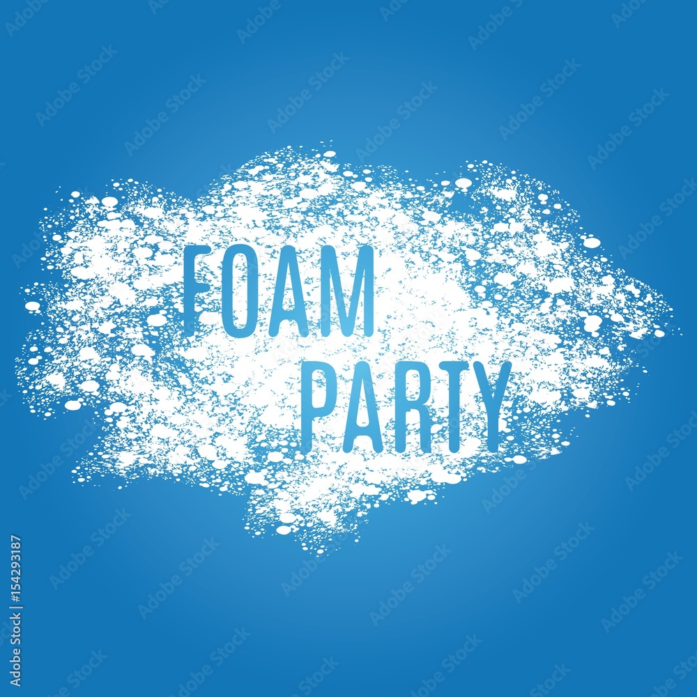 Vector de Stock Foam party. Template of invitation on a foam party ...
