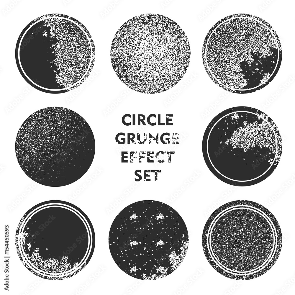 grunge effect circle collections. Banners, Insignias , Logos, Icons ...