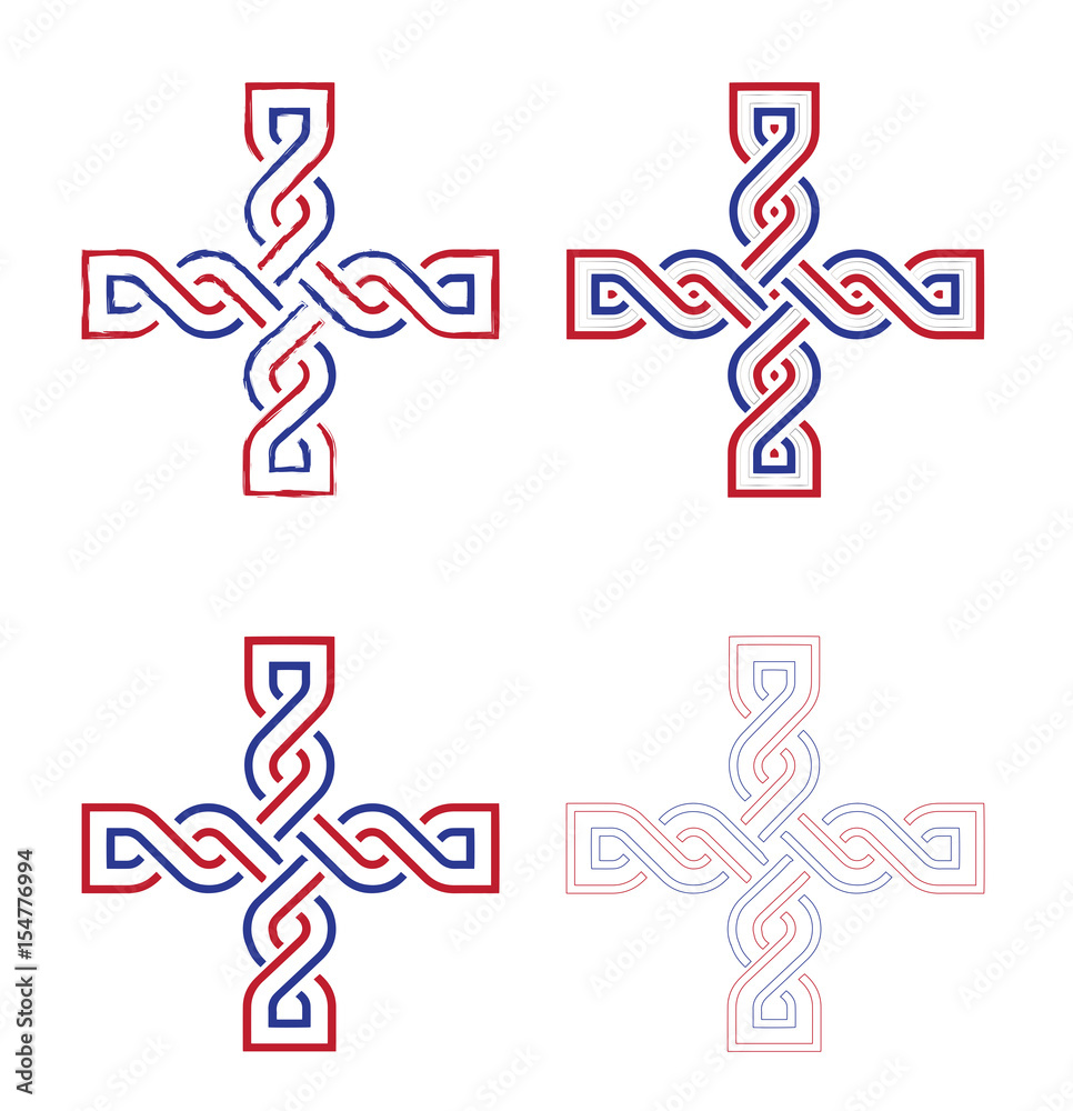 Croatian national medieval wattle, called "Hrvatski pleter" - crosses ...