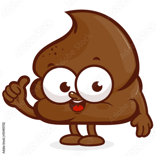 Vector cartoon illustration of a happy poop character. - Acheter ce ...