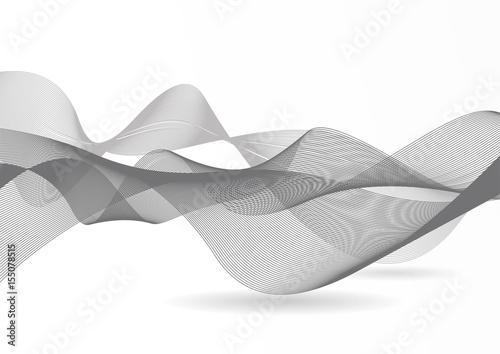 Abstract gray wave background. Vector Illustration Stock Vector | Adobe ...