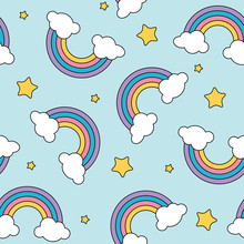 Clouds And Rainbow Pattern Free Stock Photo - Public Domain Pictures