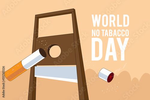 World No Tobacco Day, No Smoking Illustration Concept with broken ...