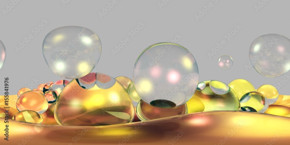 Soap bubbles, ball background, Environment map. HDRI map ...
