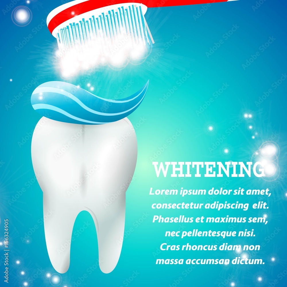เวกเตอร์ Stock Tooth Whitening Toothpaste,Oral Hygiene.Blue Toothpaste ...