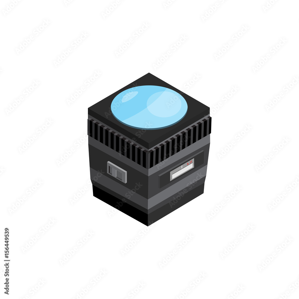 camera lens design in isometric box style Stock Vector | Adobe Stock