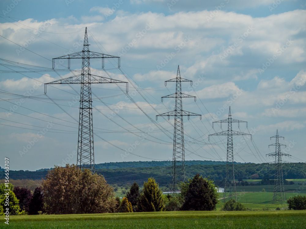 Strommasten Stock Photo | Adobe Stock