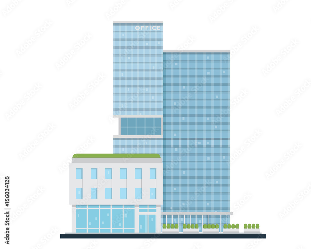 Modern Flat Commercial Office Building, Suitable for Diagrams ...