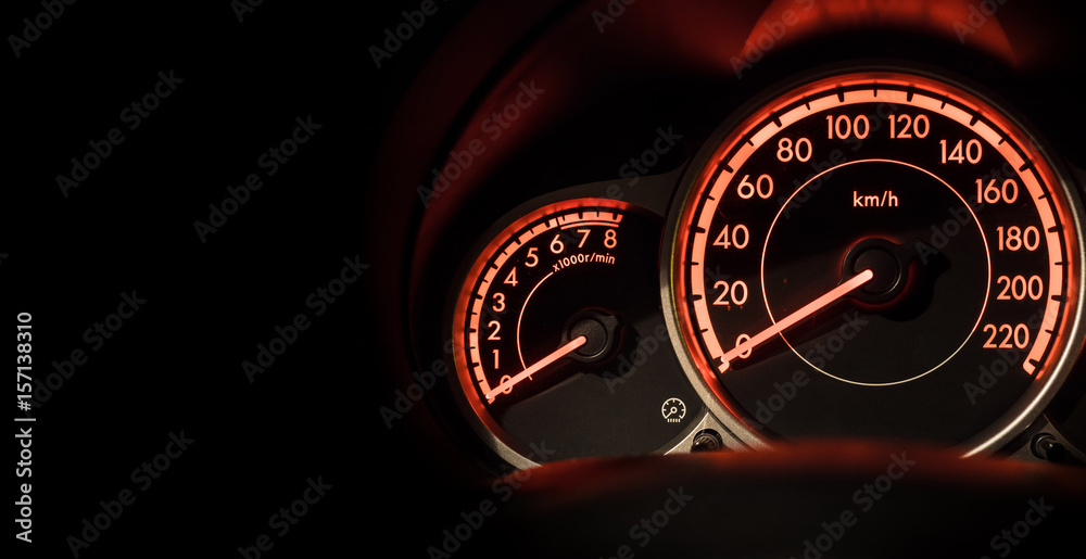 Car dashboard speedometer, with space for text Stock Photo | Adobe Stock