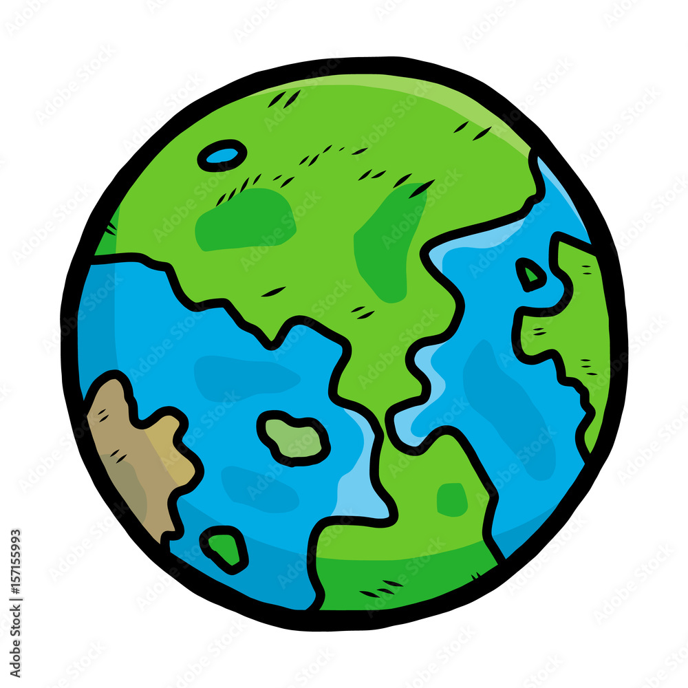 earth / cartoon vector and illustration, hand drawn style, isolated on ...