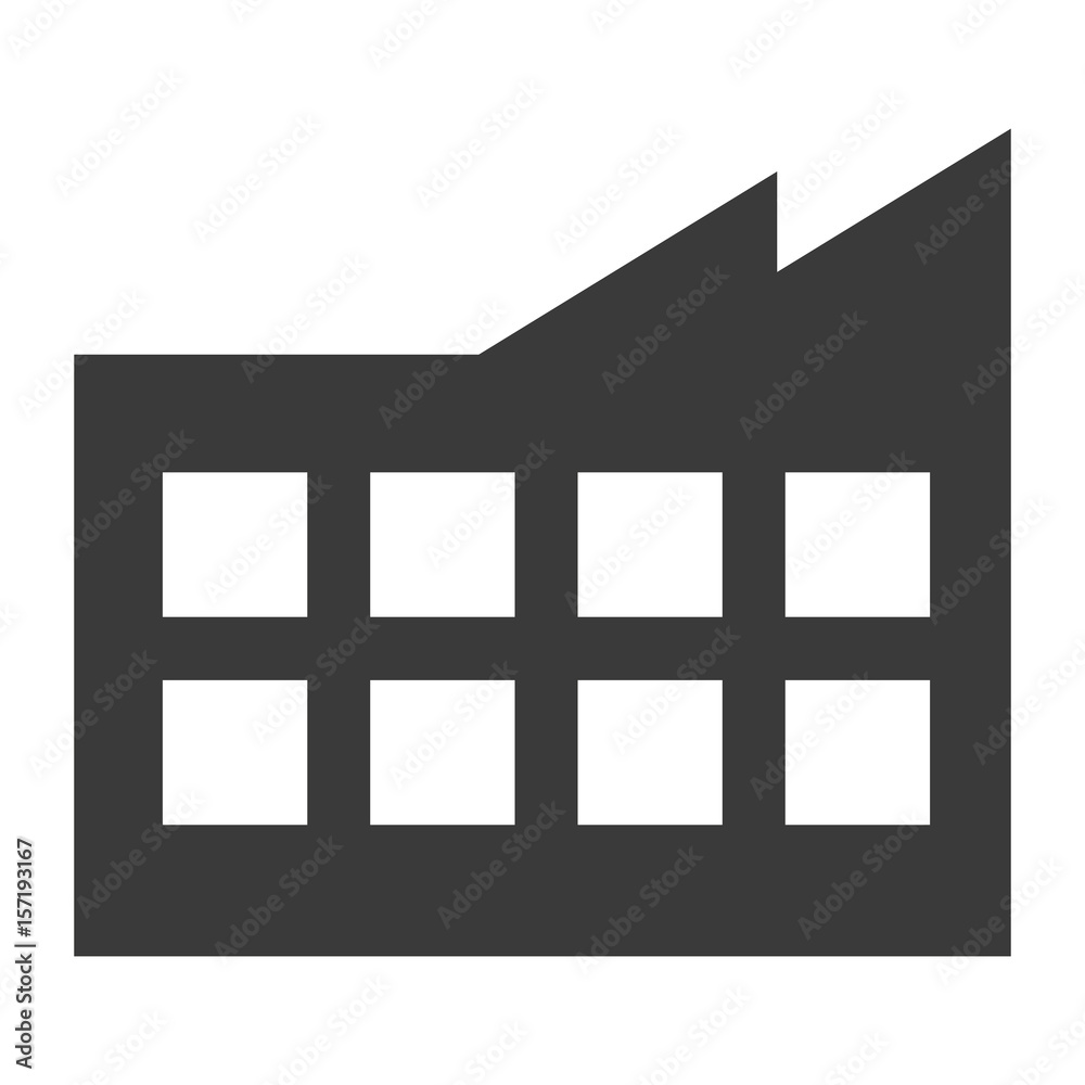 factory building icon over white background. vector illustration Stock ...