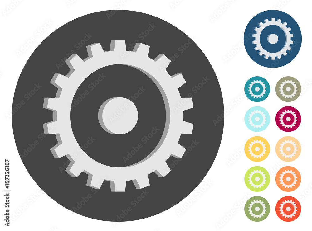 Stock-Vektorgrafik „3D Icons - Zahnrad - Option“ | Adobe Stock
