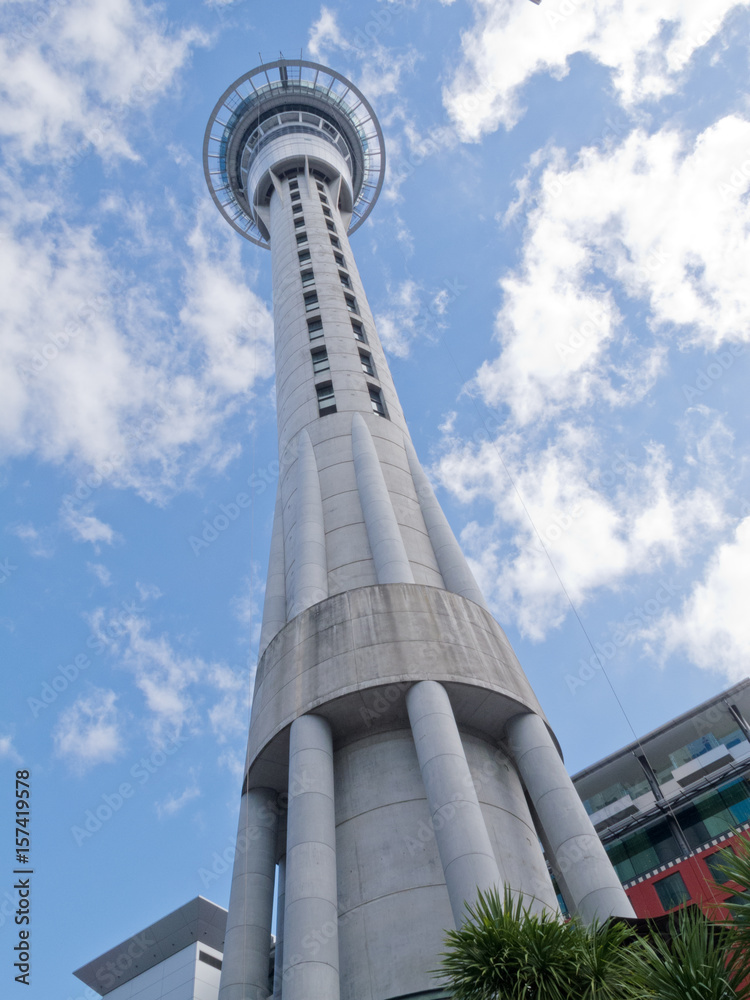 Auckland Sky Tower tallest New Zealand structure Stock Photo | Adobe Stock
