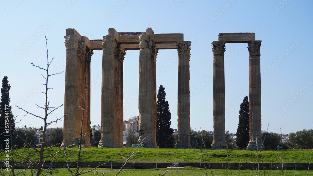 Photo of iconic pillars of Temple of Olympian Zeus with view to the ...