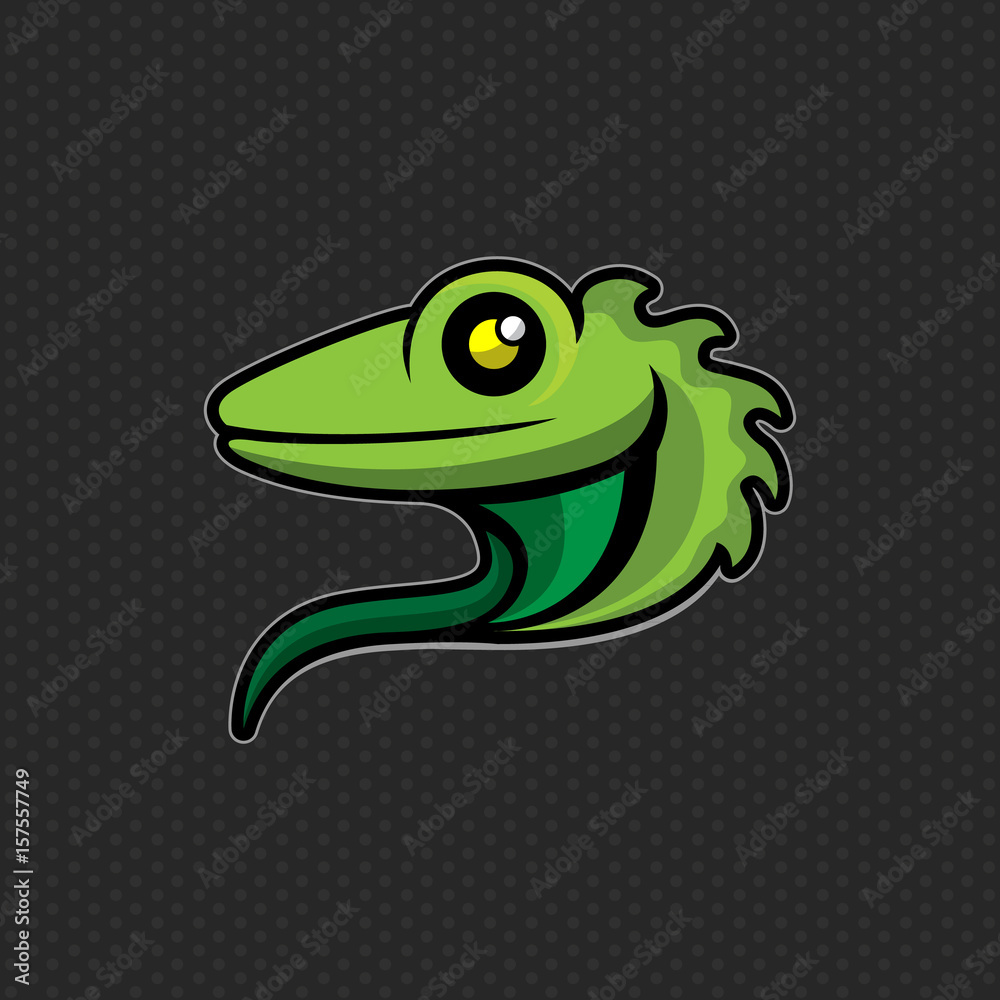 Lizard logo design template ,Lizard head icon Vector illustration Stock ...