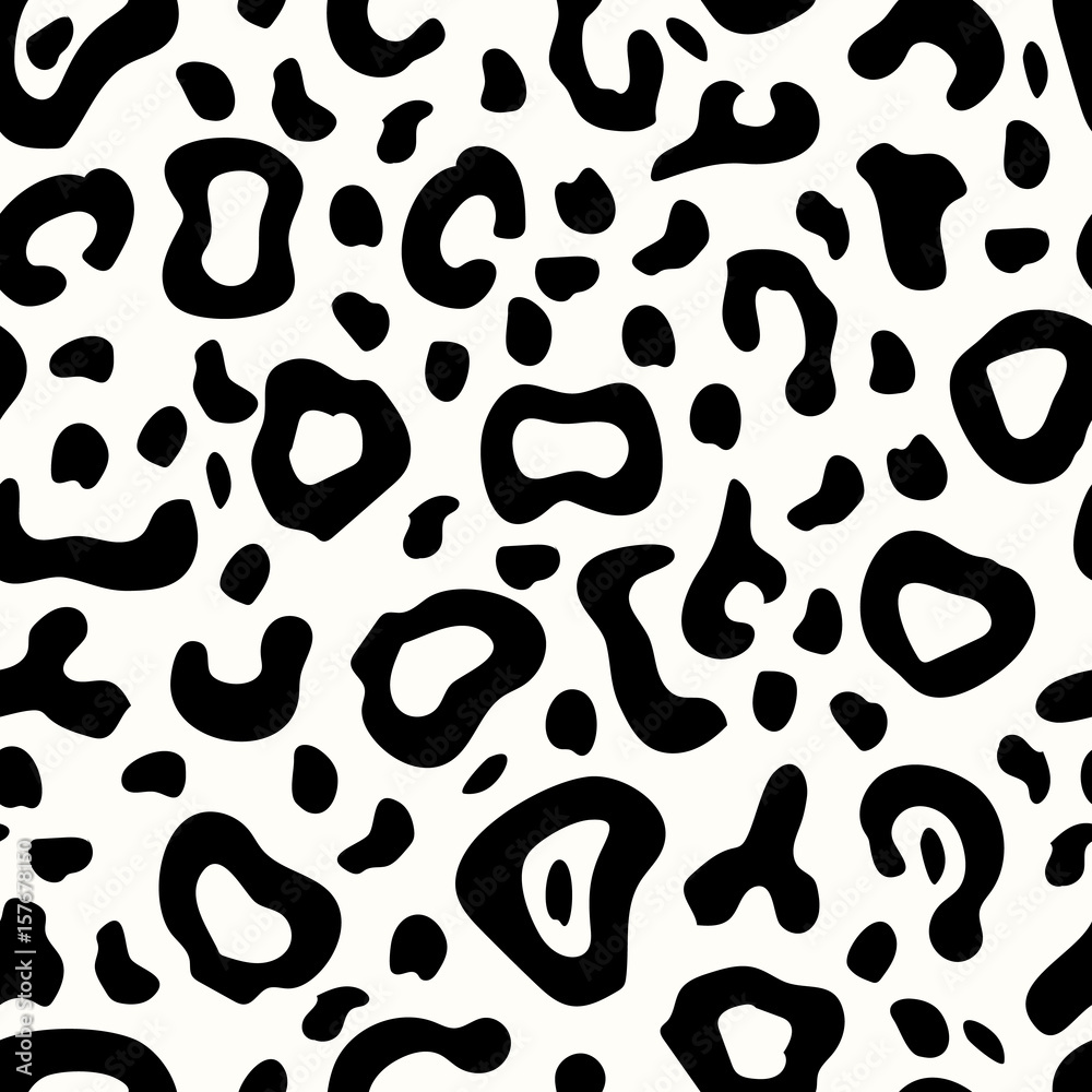 Cartoon snow leopard skin seamless pattern Stock Vector | Adobe Stock