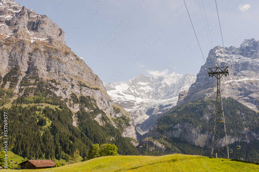 Grindelwald, Dorf, Eiger, Eigernordwand, Gletscher, Schreckhorn ...