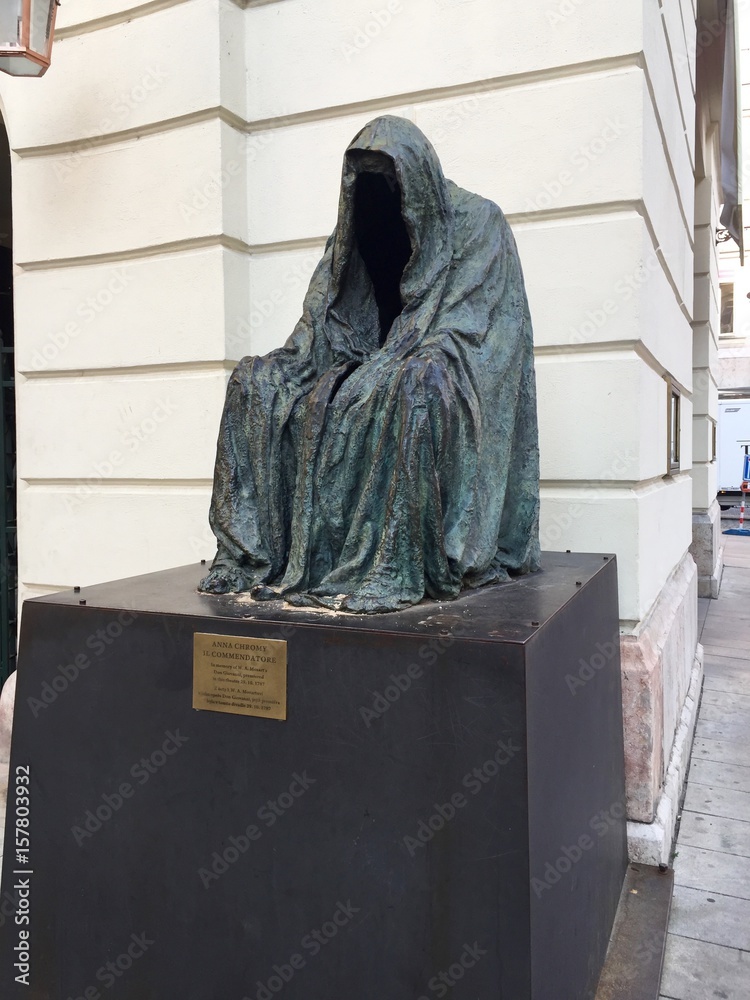 Anna Chromy, Empty Cloak Statue, Il Commendatorie, At Estates theatre ...