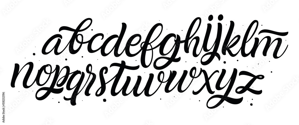 Vector de Stock Vector Alphabet. Exclusive Custom Letters. Lettering ...