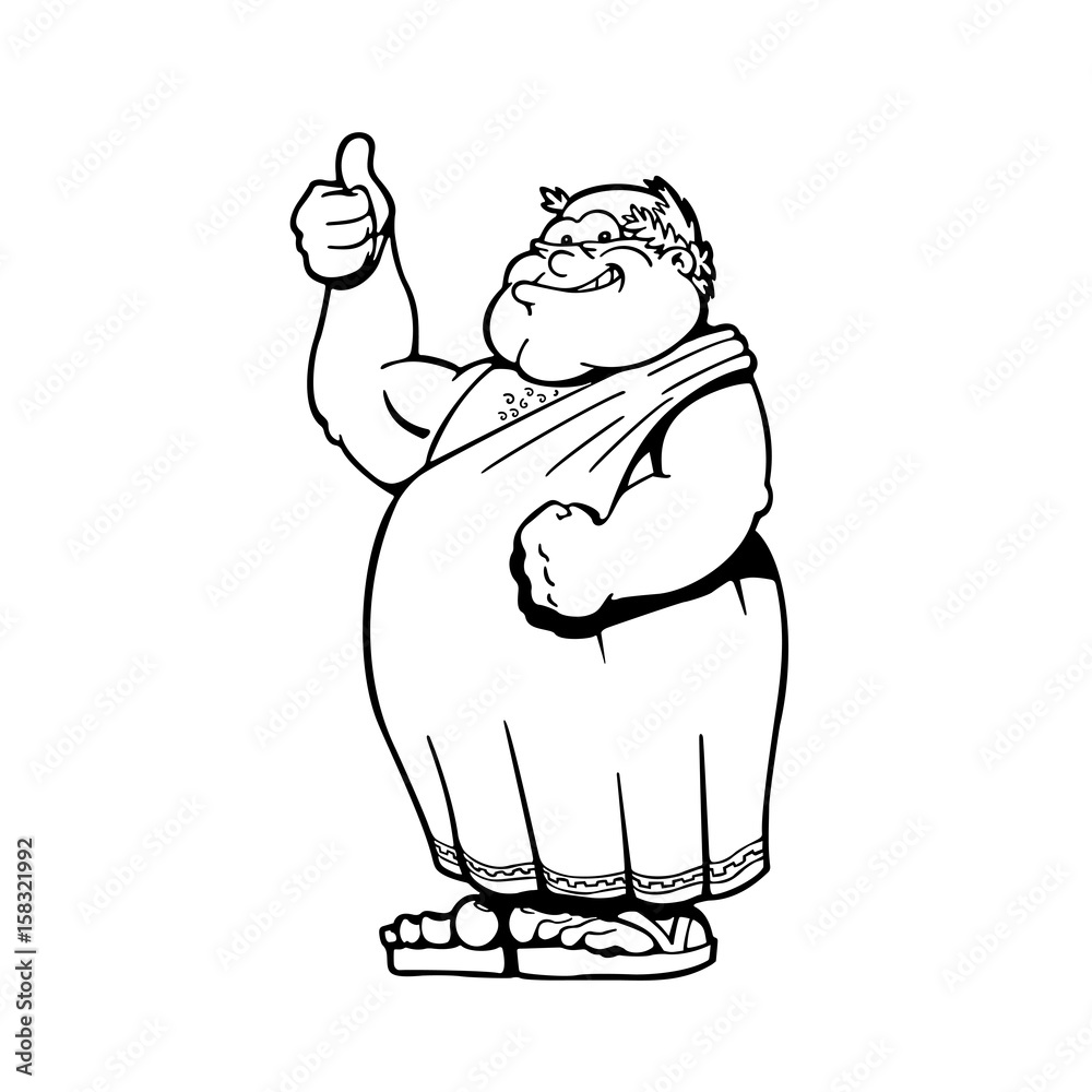 Roman Emperors Cartoons character . Vector Illustration. Stock Vector ...