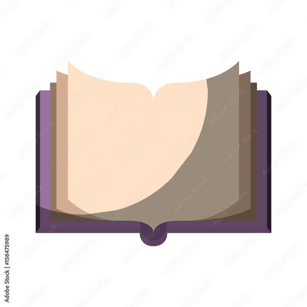 realistic colorful shading image of front view open book vector ...