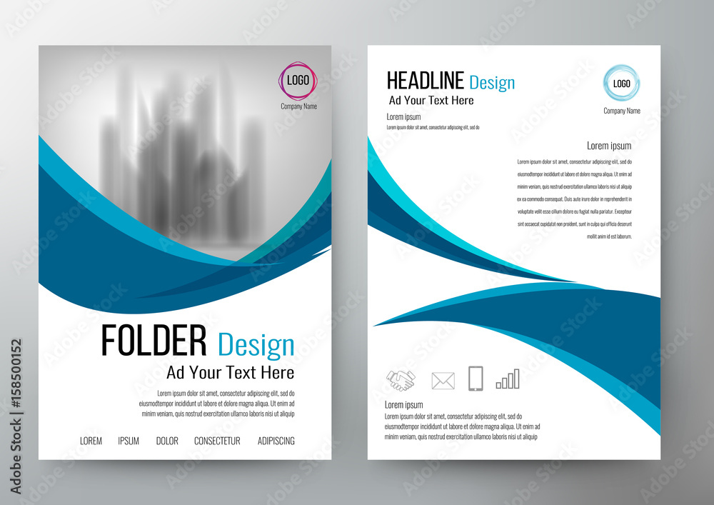 folder design flyer template vector Stock Vector | Adobe Stock