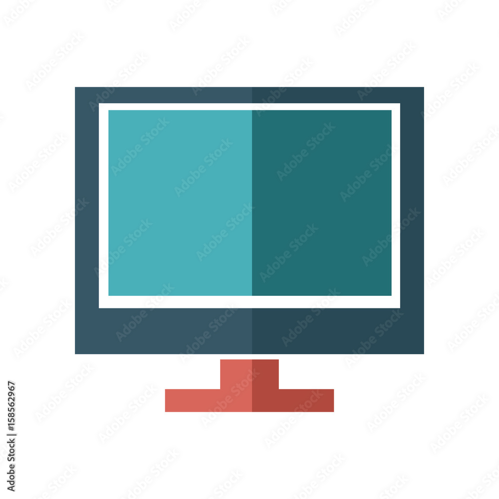 cartoon screen monitor display technology vector illustration Stock ...