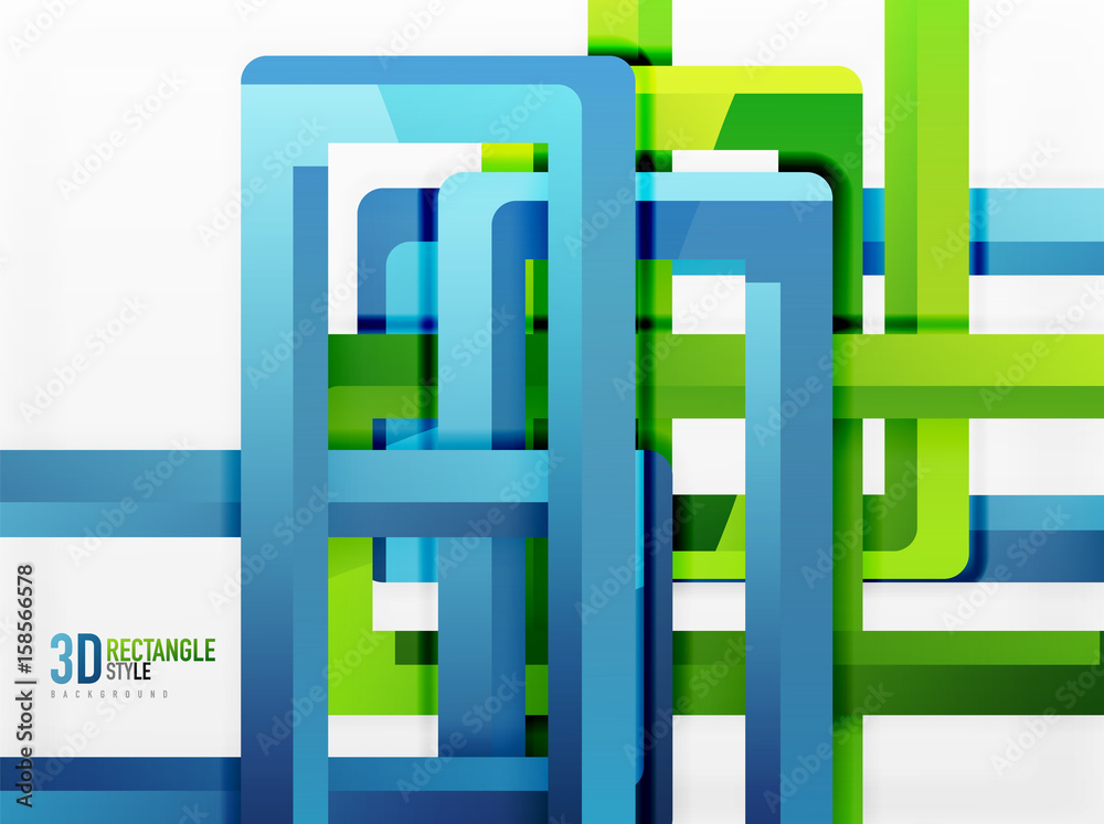 Rectangle tube elements, vector background Stock Vector | Adobe Stock