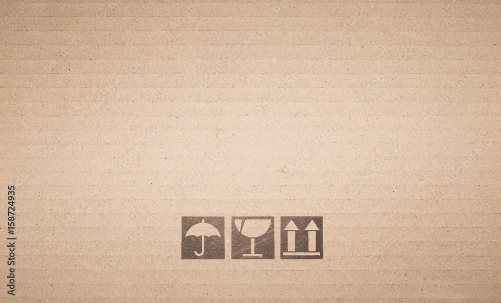 Symbol box Paper texture brown sheet background. Stock Photo | Adobe Stock