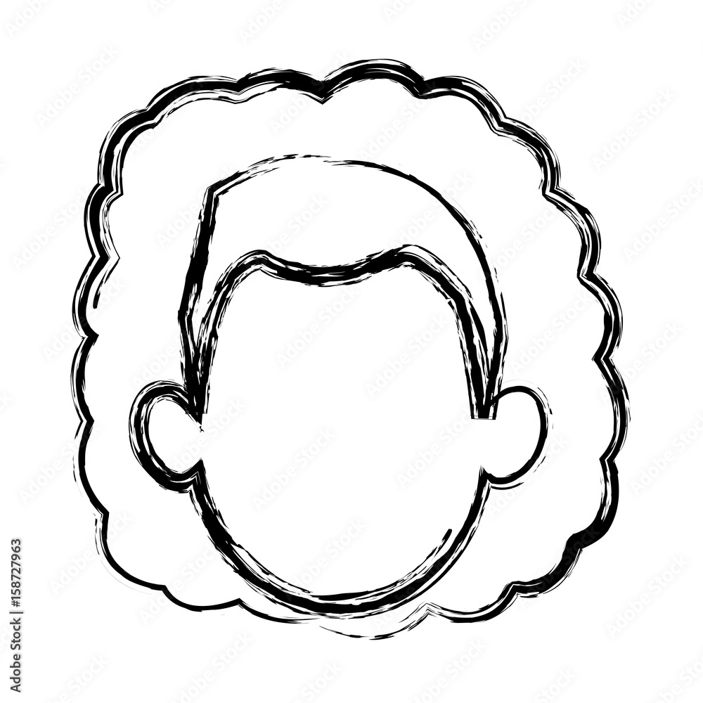 silhouette drawing of faceless half body woman with t-shirt and pin up ...