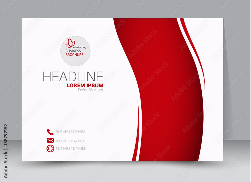 Flyer, brochure, billboard template design landscape orientation for ...