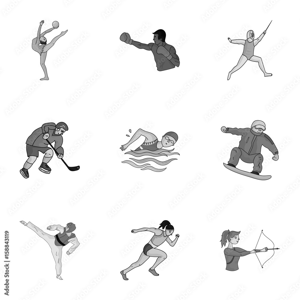 Olympic sports. Winter and summer sports. A set of pictures about ...