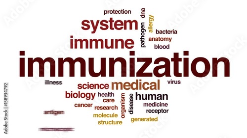 Immunization animated word cloud, text design animation. Stock Video ...