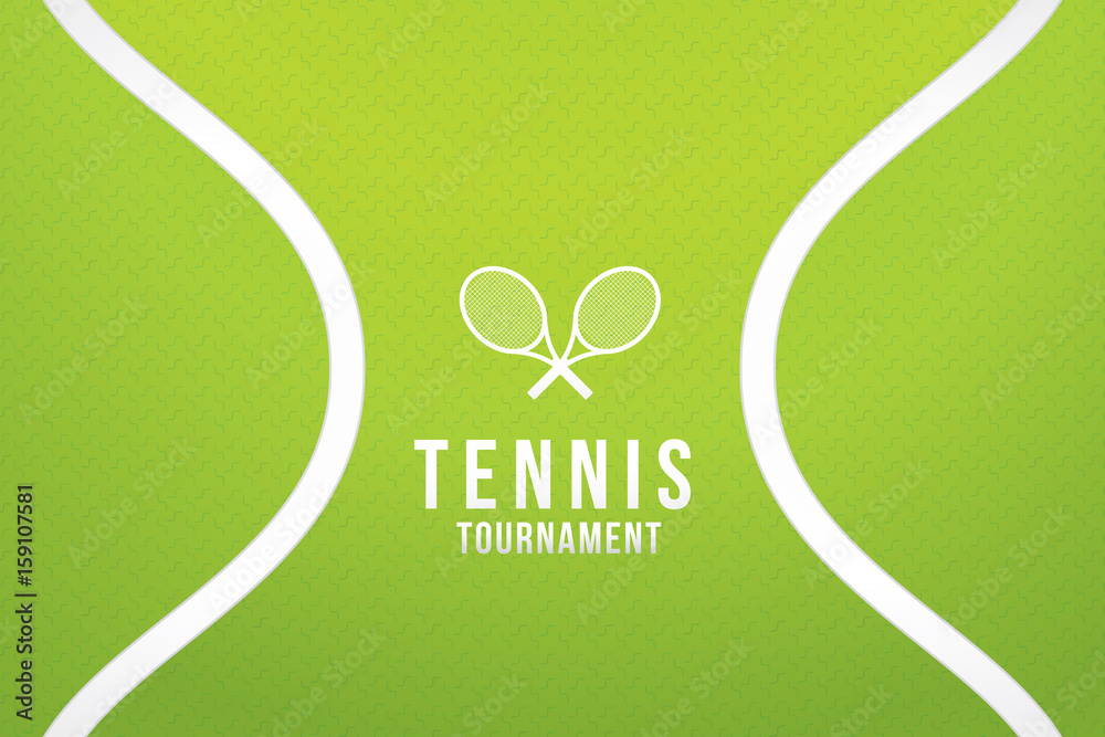 Sport background with tennis tournament. Vector illustration Stock ...
