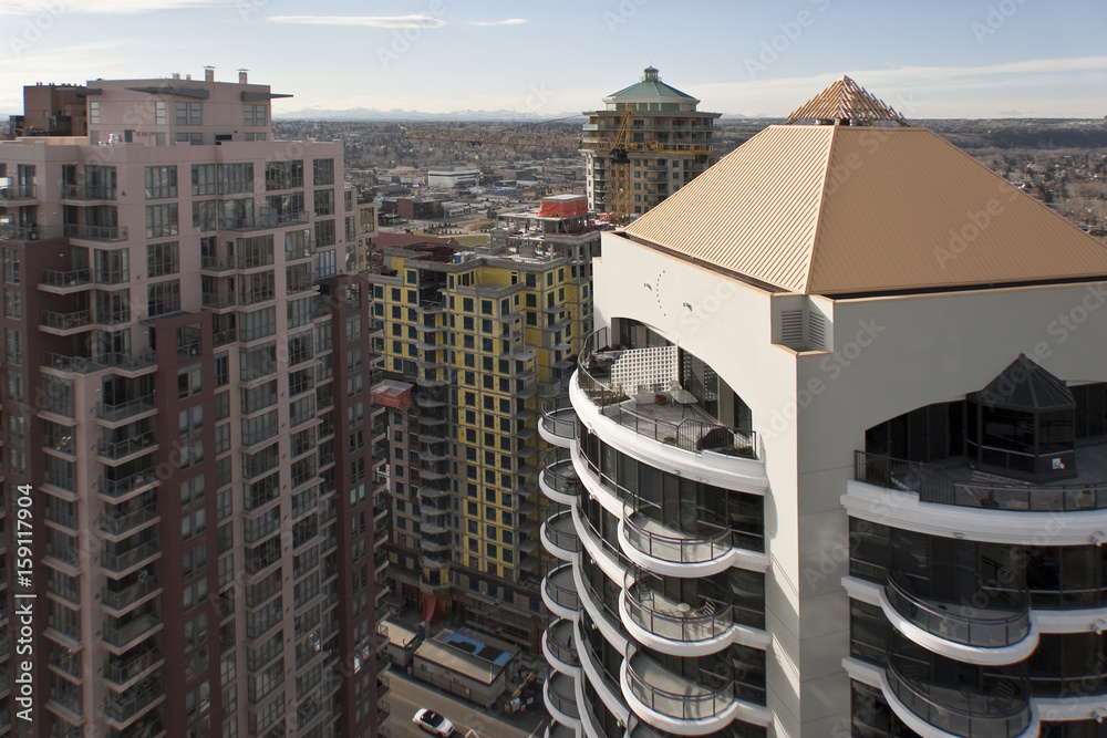 Calgary is considered a beta- world city. Modern downtown skyline full ...