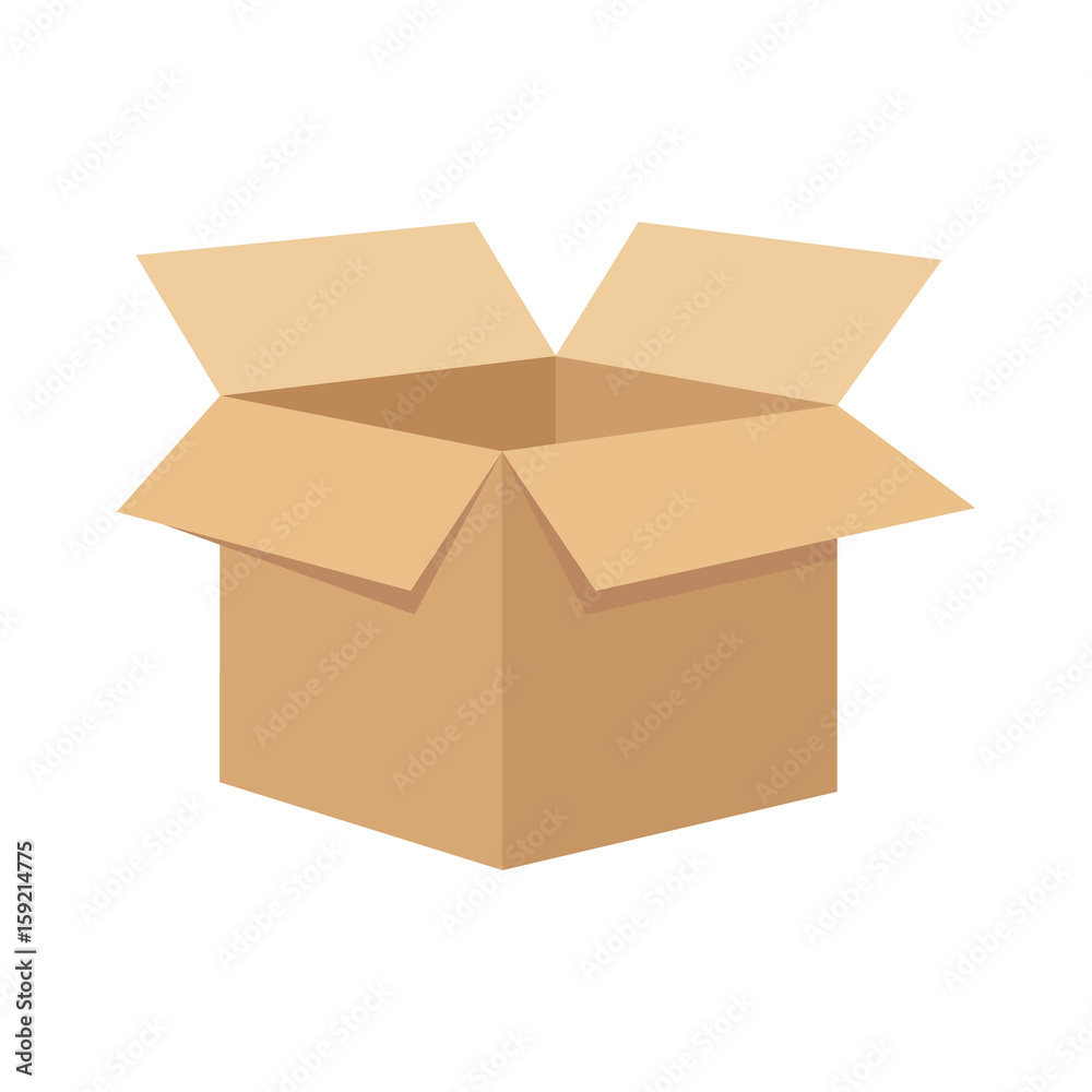 Open flat box. Stock Vector | Adobe Stock