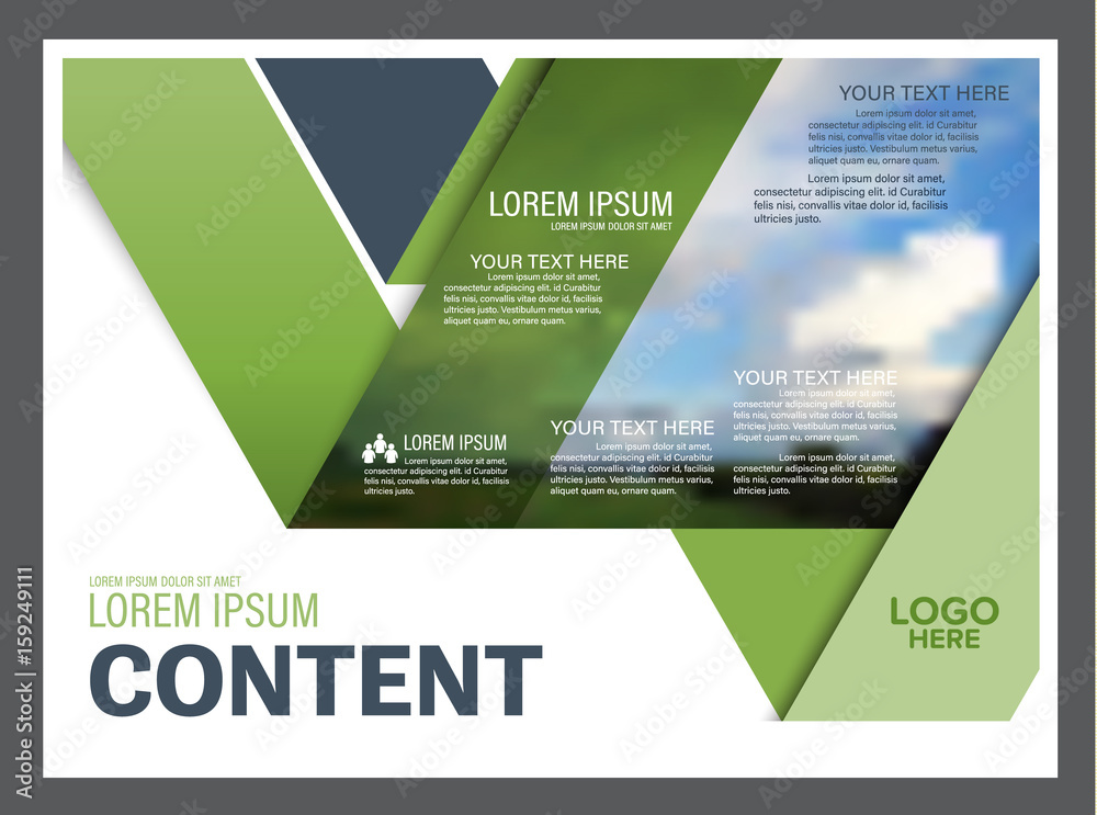 เวกเตอร์ Stock Presentation layout design template. Annual report cover ...