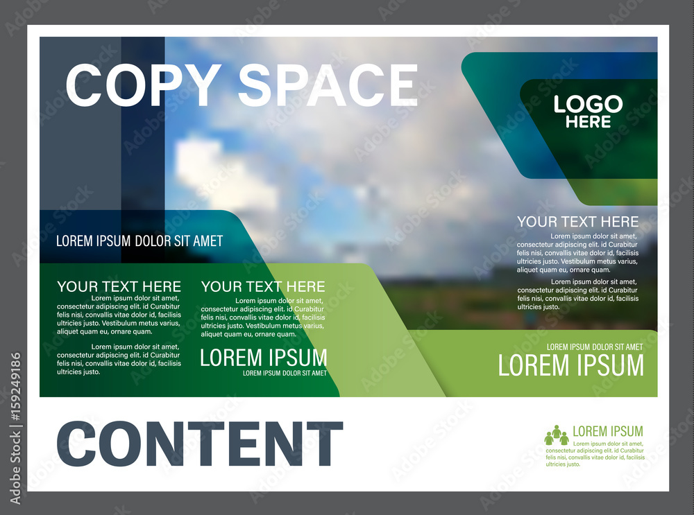 Presentation layout design template. Annual report cover page ...