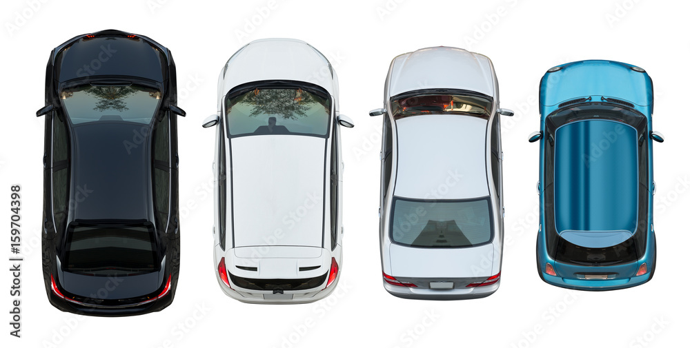 Top view of car Stock Photo | Adobe Stock